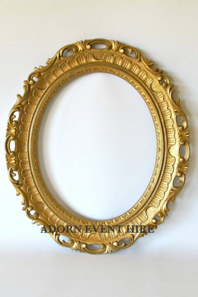 Ornate Gold Oval Frame - Adorn Event Hire & Floral Design
