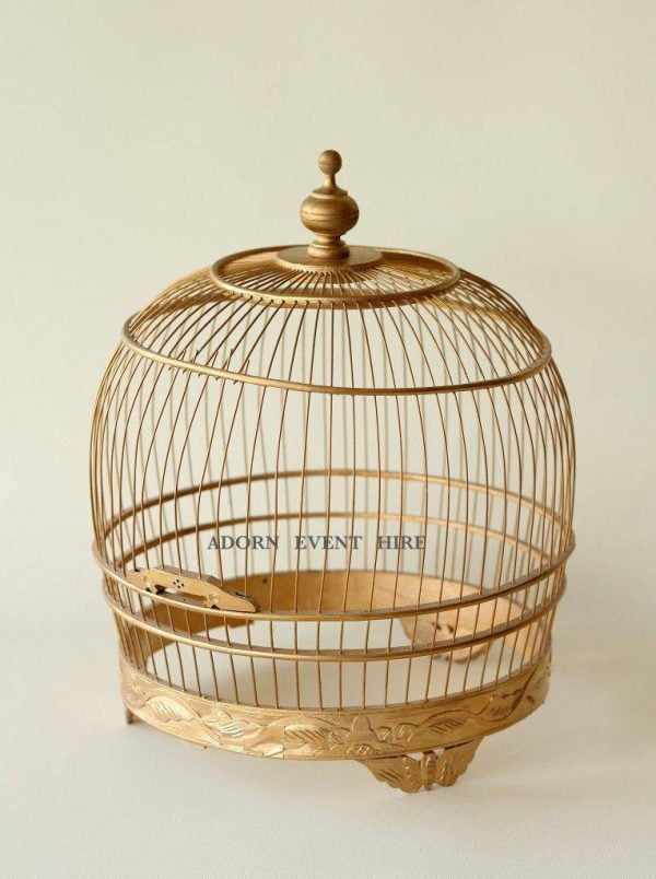 Gold Birdcage {round} - Adorn Event Hire & Floral Design