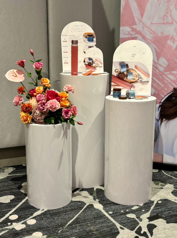 White Round Plinths - Adorn Event Hire & Floral Design