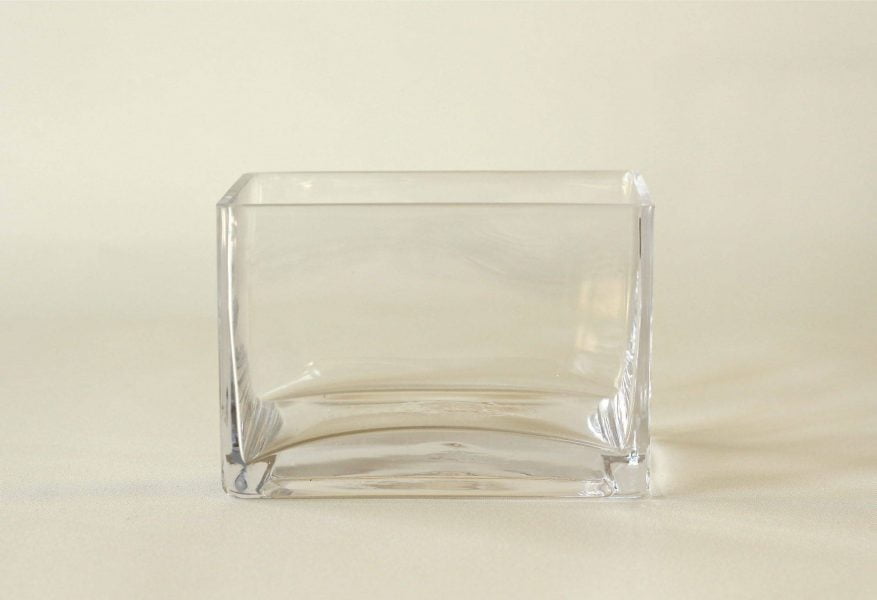 15cm Glass Rectangular Vases Small - Adorn Event Hire - Wedding And ...